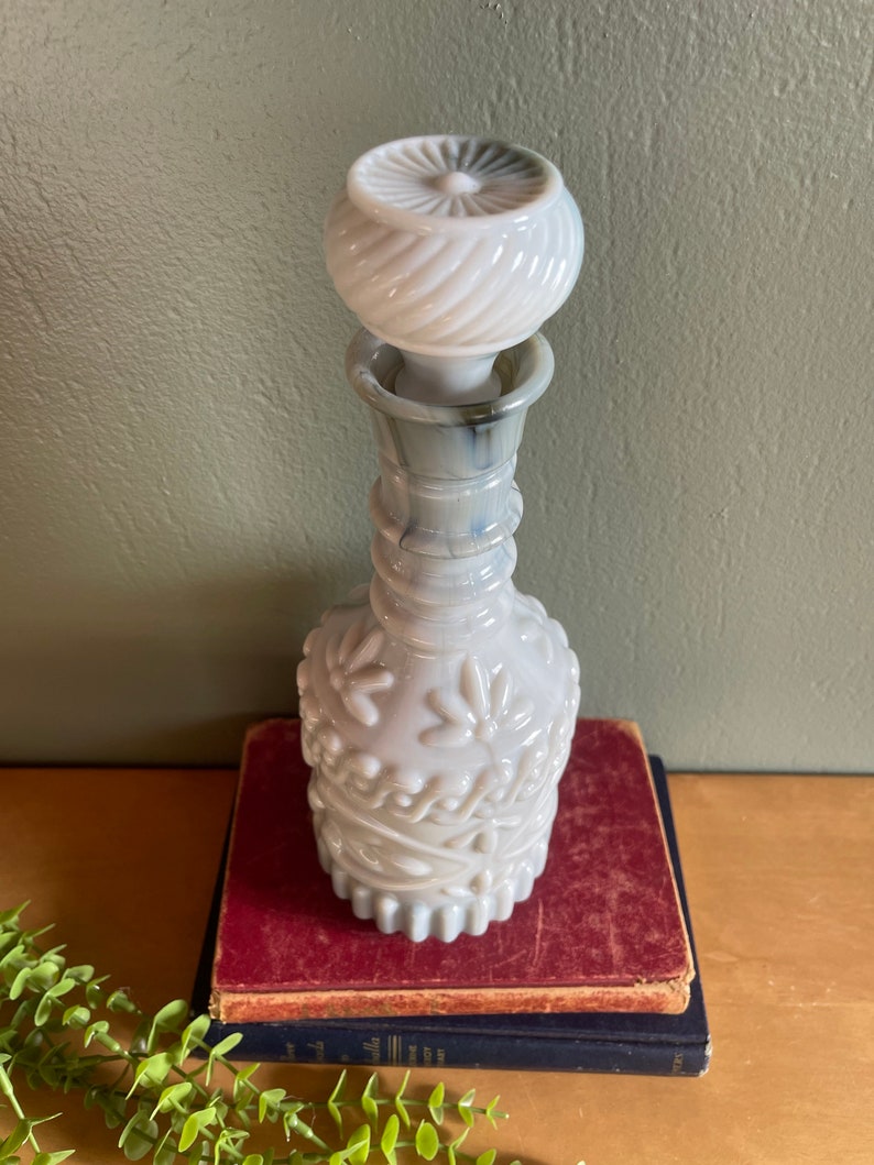 Vintage Milk Glass Mable Style Jim Beam Liquor Decanter - Etsy