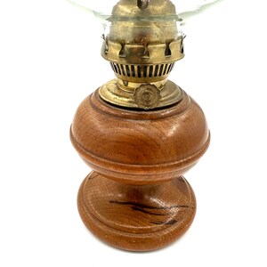 Vintage Oil Lamp | Rustic Wooden Oil Lamp | Cottage Core Decor - Etsy