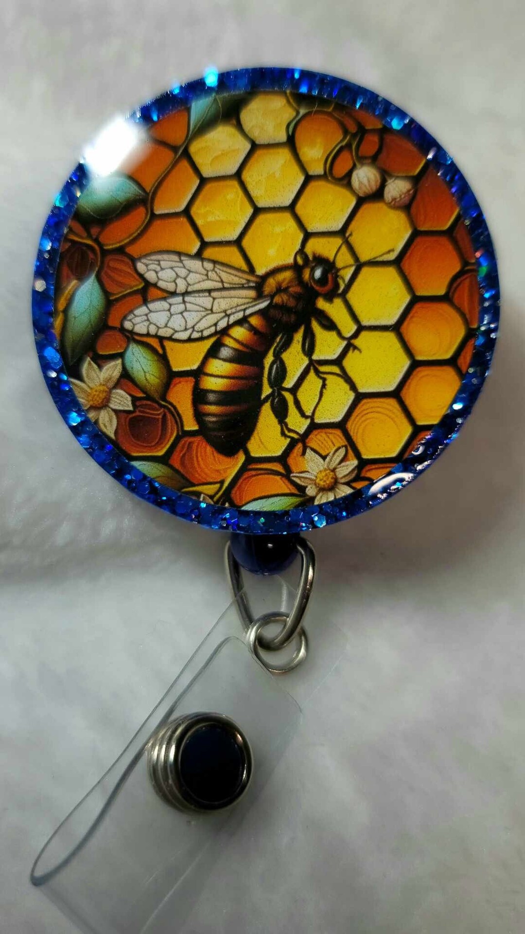 Bee Retractable Badge Reel, ID Card Holder, Hospital or Office Staff ...