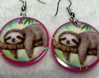 Sloth Earrings Sloth Gifts for Her Animal Lover Gift Sloth - Etsy