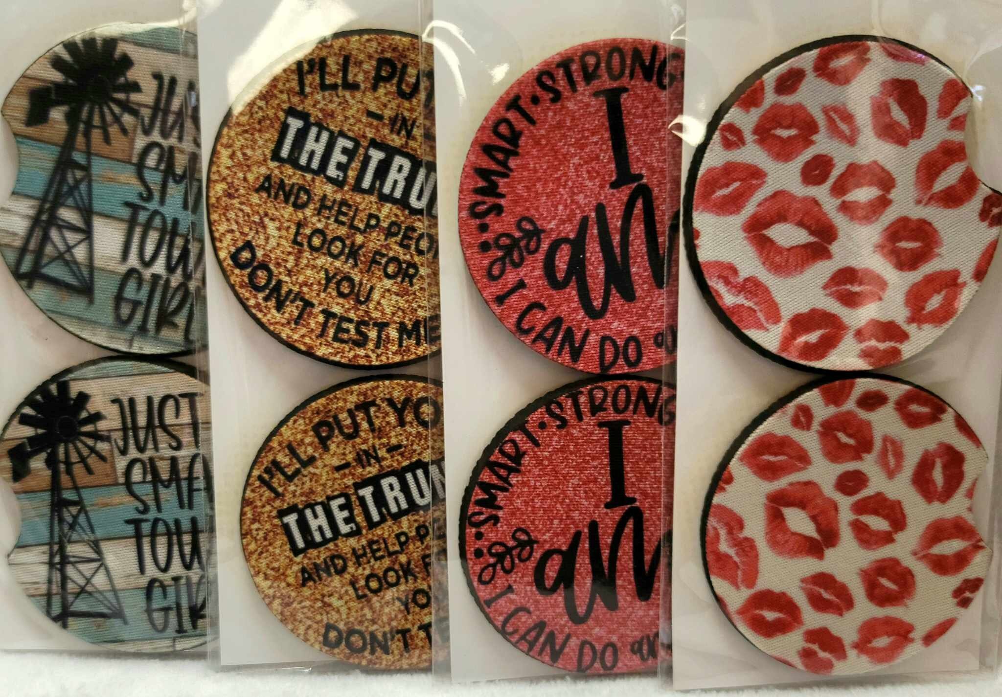 Multi 2 Piece Neoprene Cup Holder Coaster Set for Car, Boat, SUV or ...