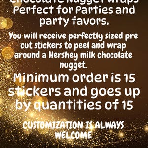 Back to School Hershey Nugget Wrap Stickers/chocolate Party Favor/party ...