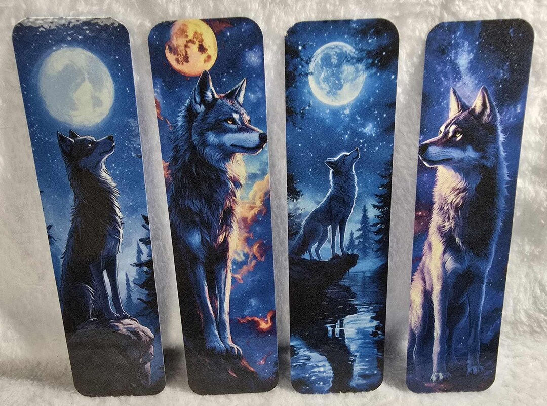 Wolf Bookmark/double Sided Bookmark/book Lover/gift for Anyone/colorful ...