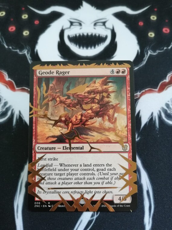 Geode Rager Vinyl Foil Alter Magic the Gathering - Etsy