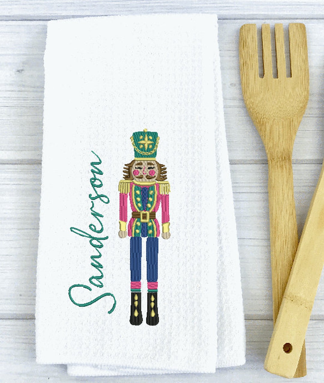 Pink Nutcracker Embroidered Kitchen Towel With or With Out Name - Etsy