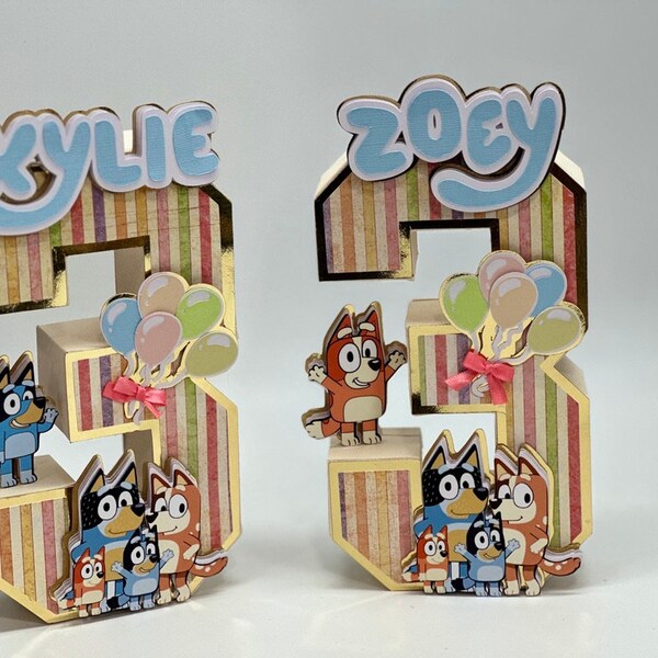 3d Bluey Cake Topper Svg - Etsy