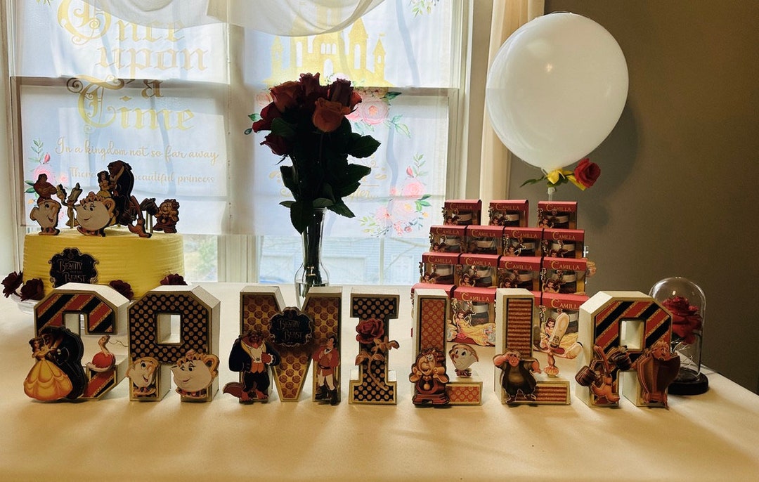 3D Custom Letters, BEAUTY AND the BEAST 3D Letters , Paper Letters ...