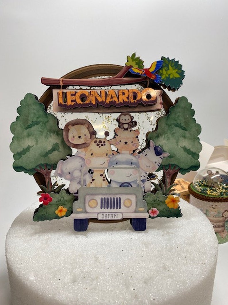Safari Cake Topper Birthday Cake Topper Jungle Cake Topper - Etsy