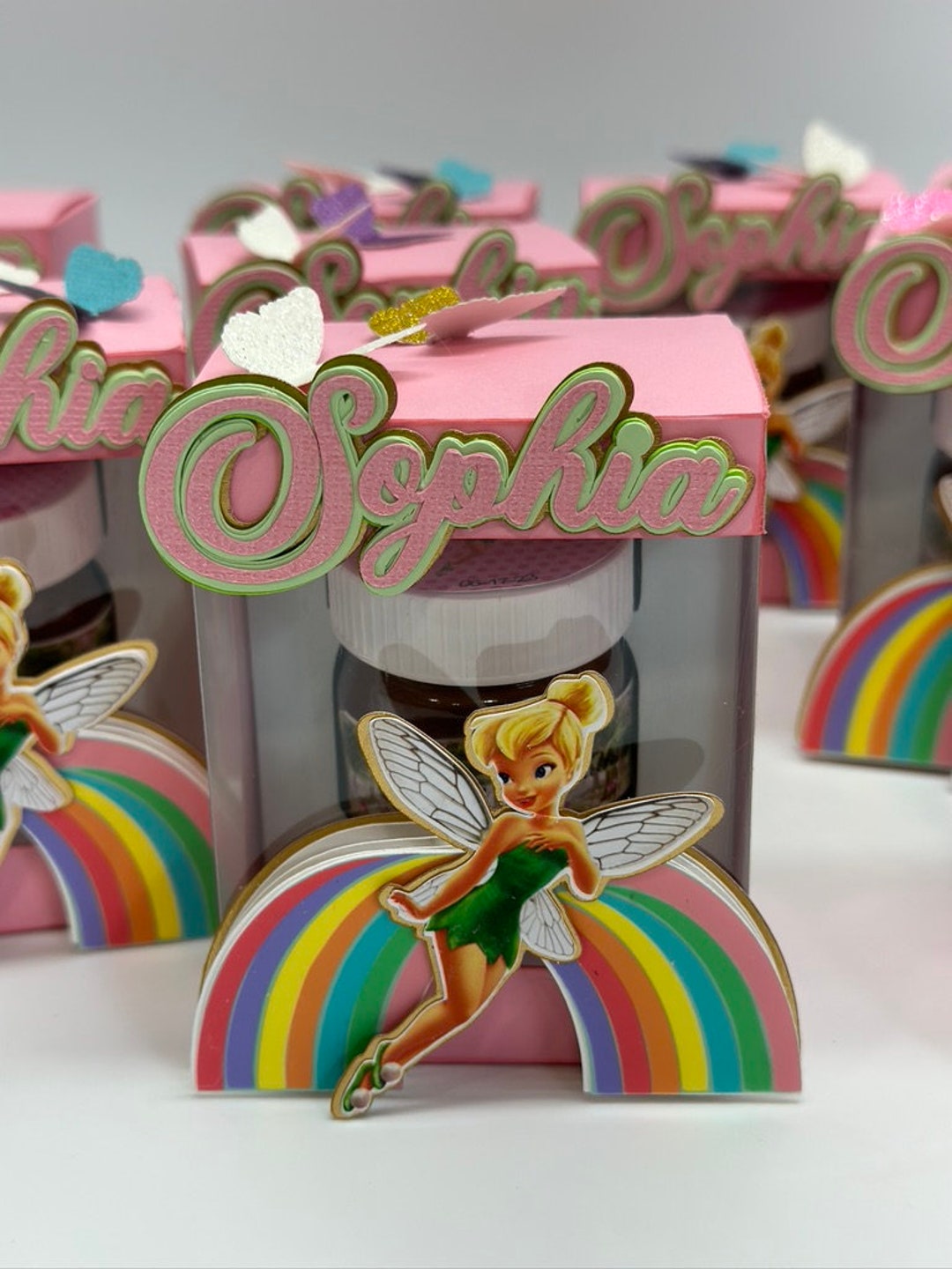 Thinker Bell Mini Nutella, Thinker Bell Party Favor, Thinker Bell Birthday, Thinker Bell ...