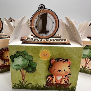 SAFARI GABLE BOX, Safari Birthday Favor Box, Gable Favor Box, Safari ...