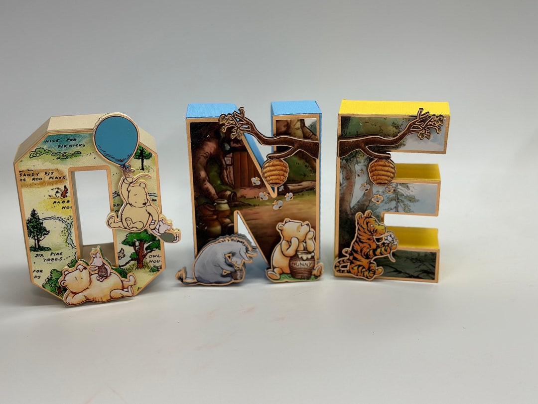 ONE WINNIE the POOH, 3D Custom Letter, Winnie the Pooh, 3D Letters ...