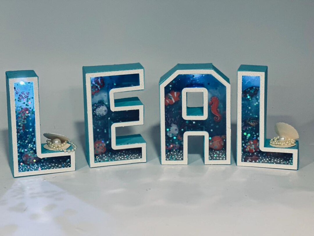 3D LETTER SHAKER With LIGHT, 3D Number Shaker With Light, 3D Letter ...