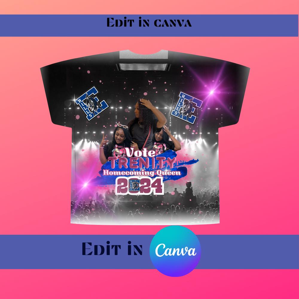 Pink Vote/graduation 3D Shirt Template - Etsy