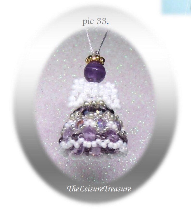 3 Pdf Tutorial Angel Bell Beading Pattern PRINCESS PENDANT, EARRINGS ...