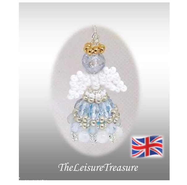 3 Pdf Tutorial Angel Bell Beading Pattern PRINCESS PENDANT, EARRINGS ...