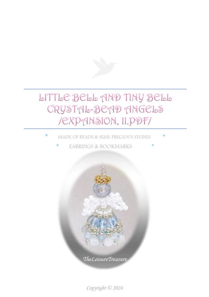 3 Pdf Tutorial Angel Bell Beading Pattern PRINCESS PENDANT, EARRINGS ...