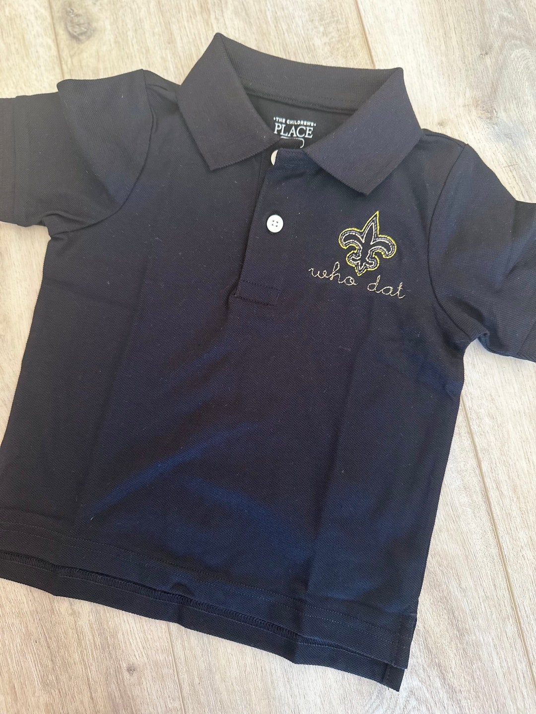 Louisiana Football Saints Inspired Black and Gold Polo - Etsy