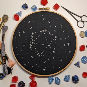 D20 Constellation DND Dice Embroidery Pattern - Instant Digital ...