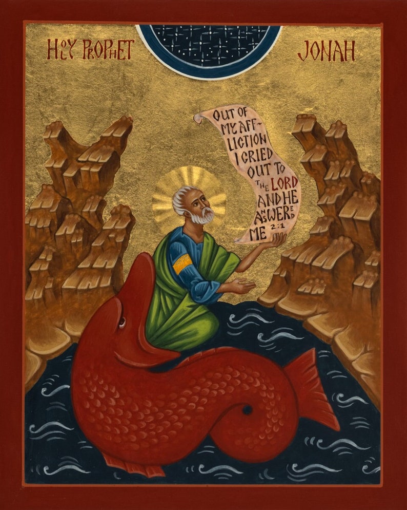The Holy Prophet Jonah, Icon Print - Etsy