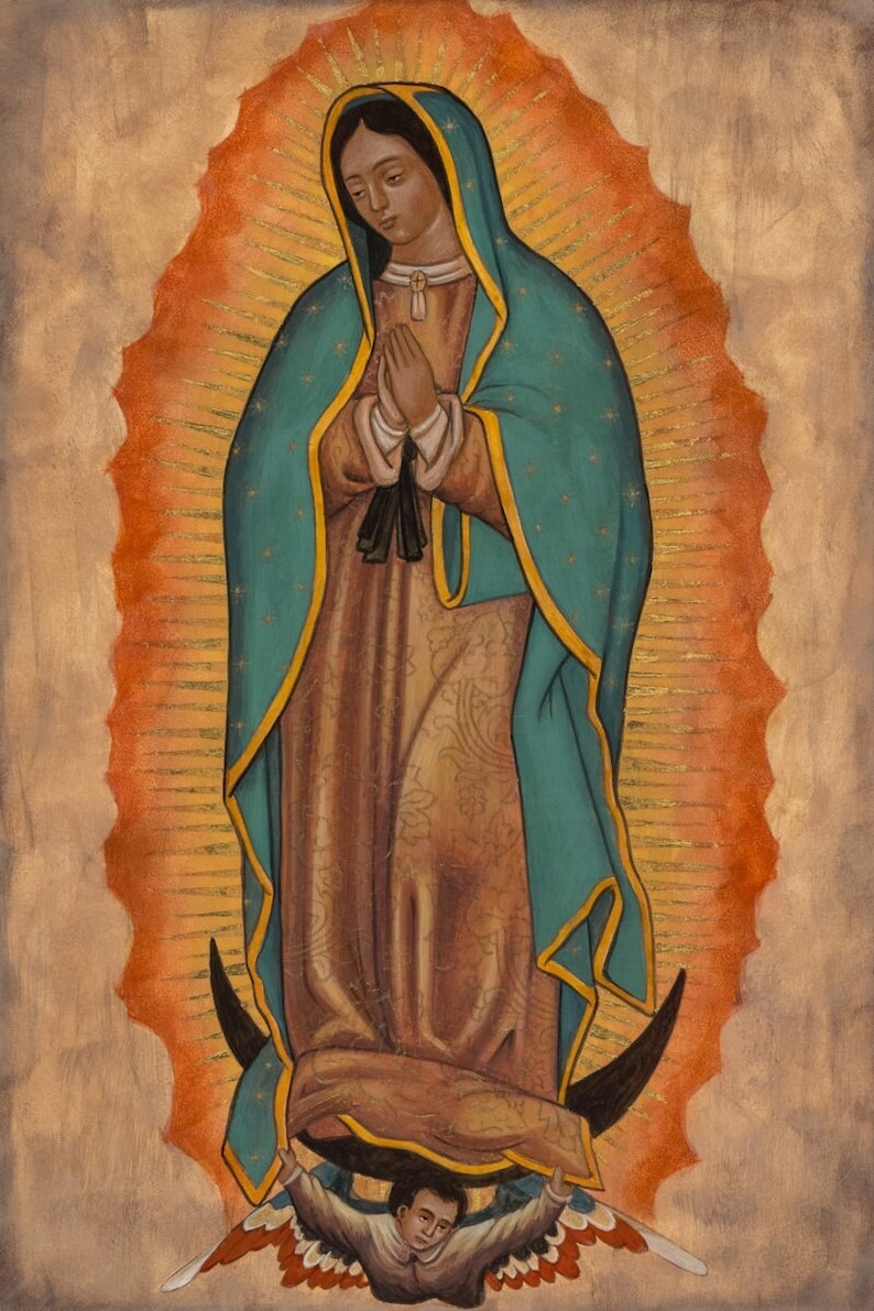 The Virgin of Guadalupe, Icon Print - Etsy