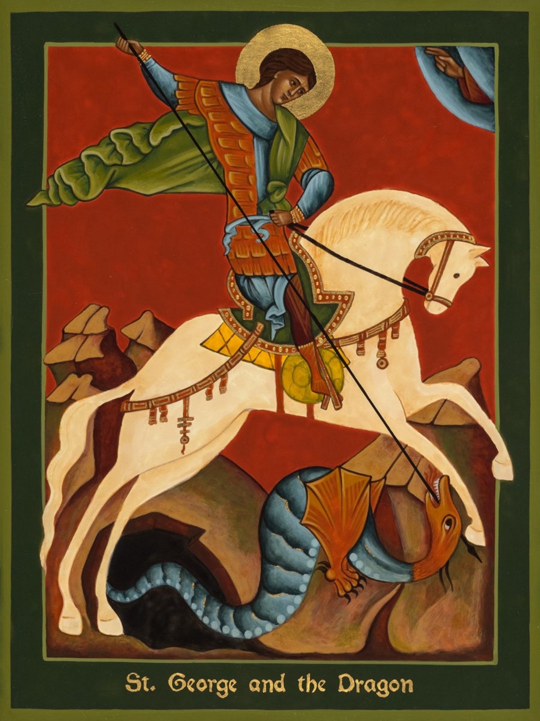Saint George and the Dragon, Icon Print - Etsy
