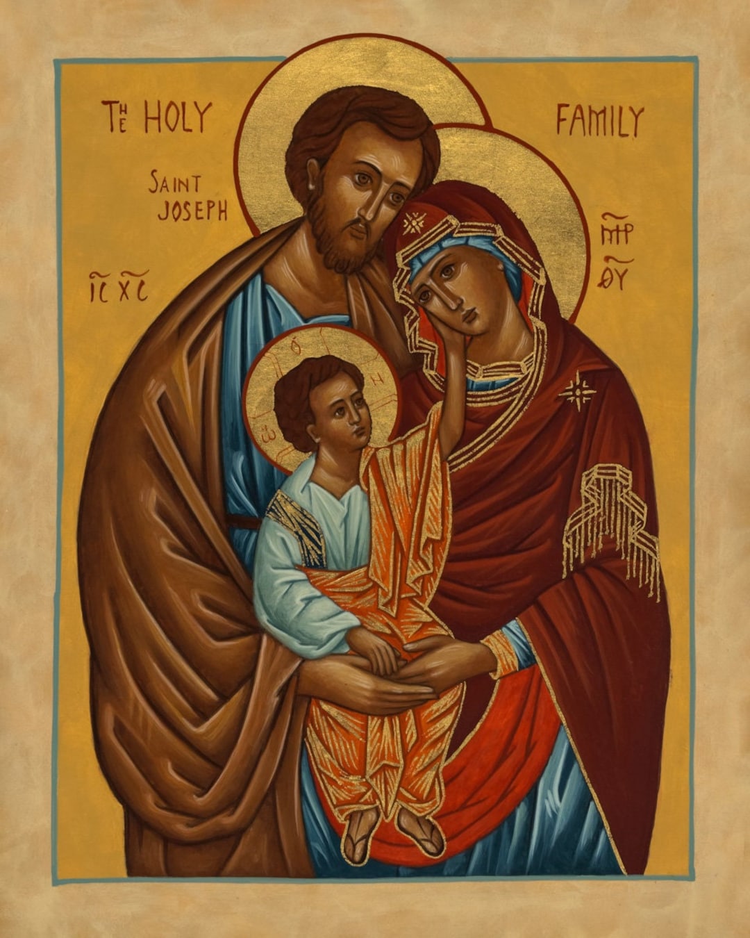 The Holy Family, Icon Print - Etsy
