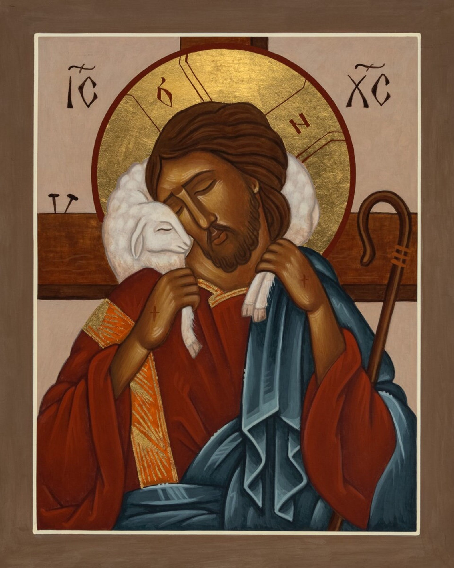 Christ the Good Shepherd, Icon Print - Etsy