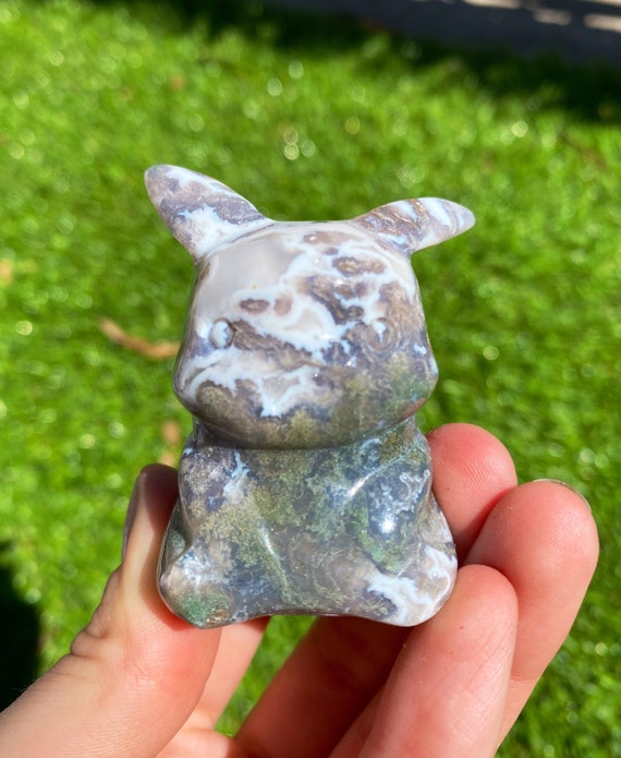 Chunky Moss Agate Pikachu - Etsy