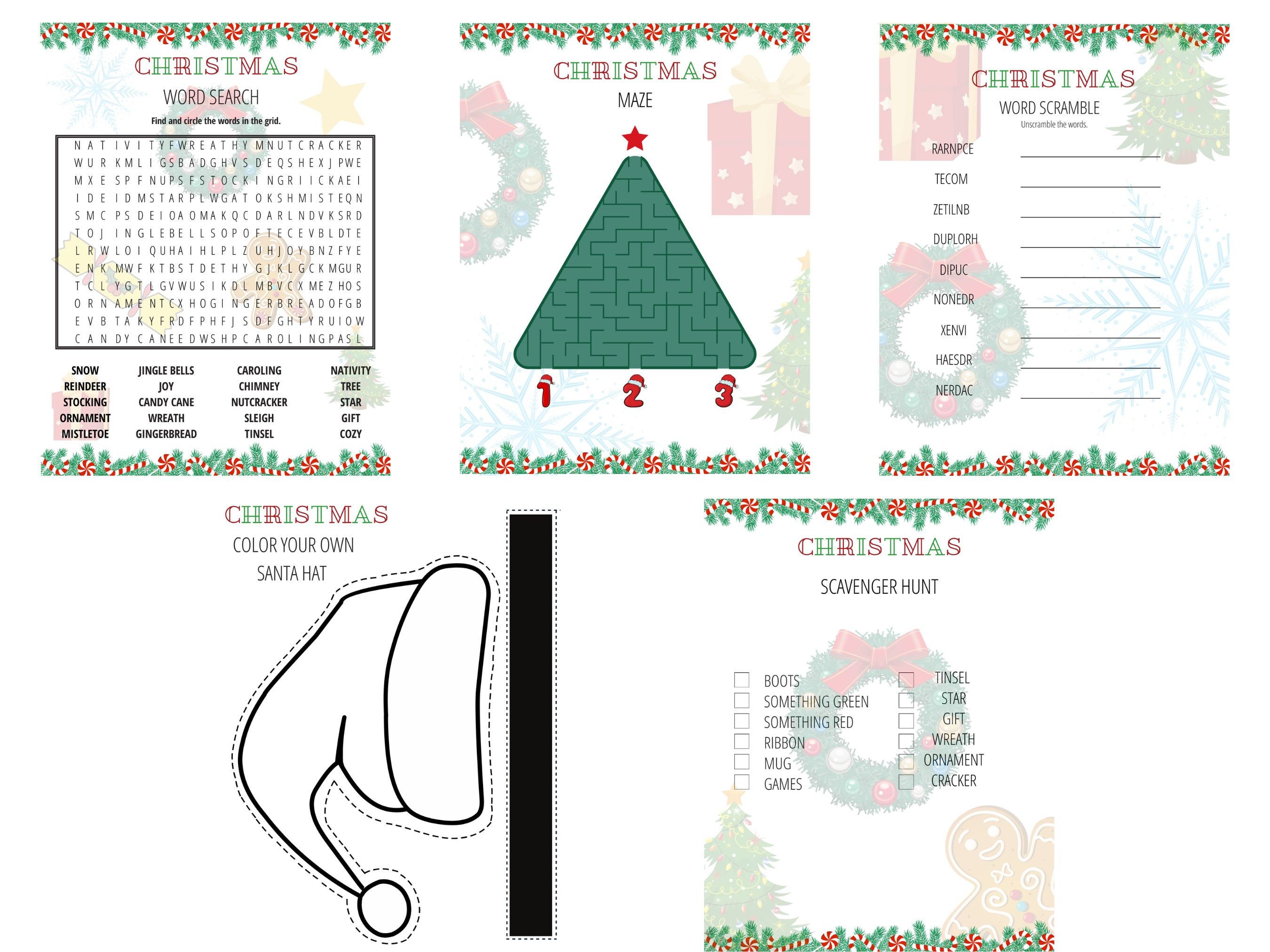 Printable Christmas Game Bundle Christmas Activities Christmas Games ...