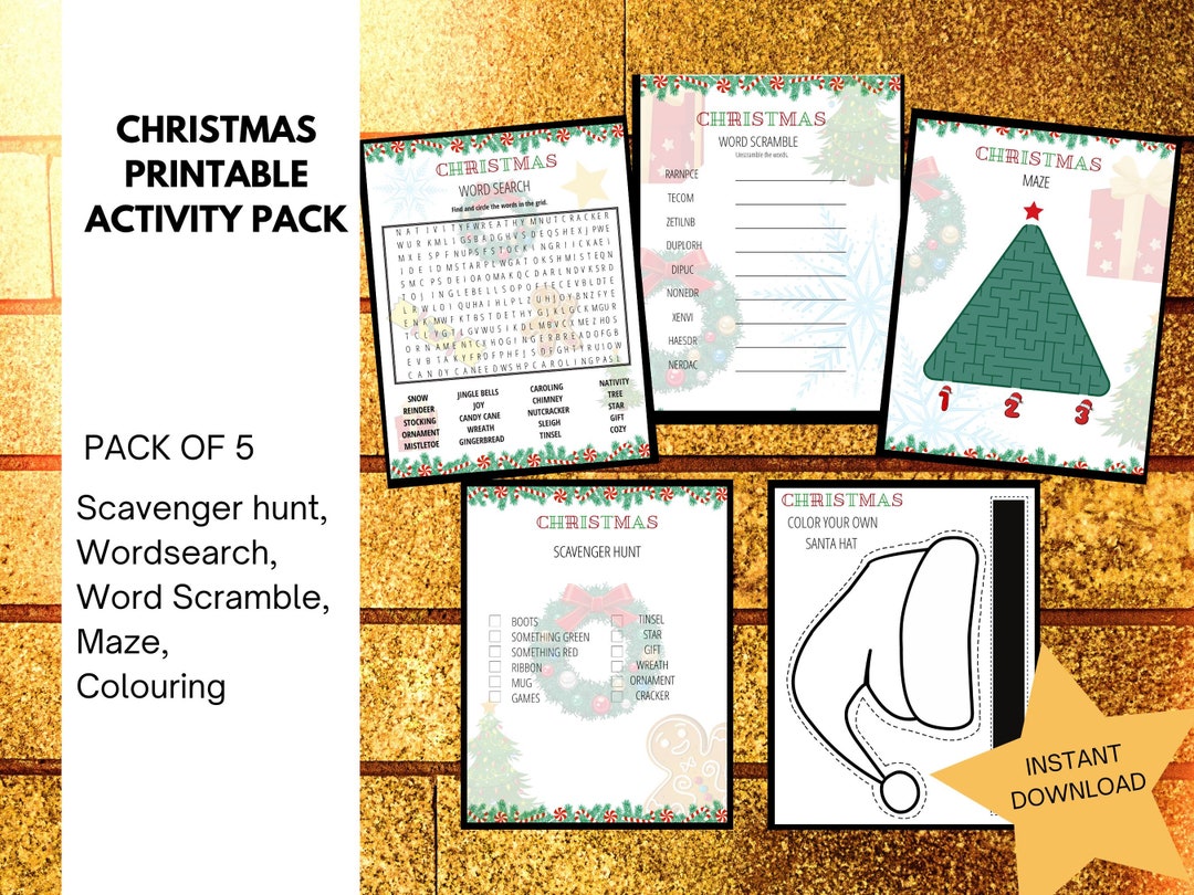 Printable Christmas Game Bundle Christmas Activities Christmas Games ...