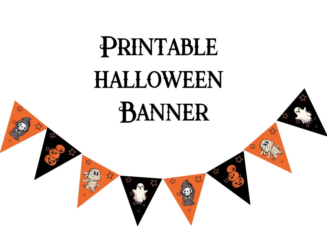 Halloween Decoration | Printable Bunting - Etsy