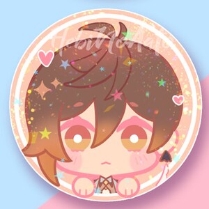 Genshin Impact Star Holo Buttons / Pins / Accessory - Etsy