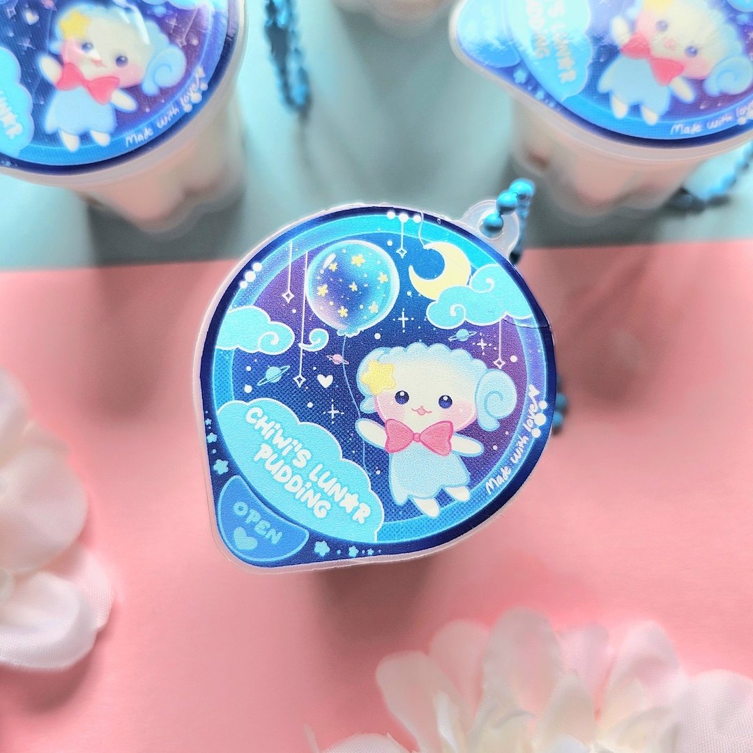 Chiwi Lunar Pudding Charm Includes a Squishy Inside / Keychain ...