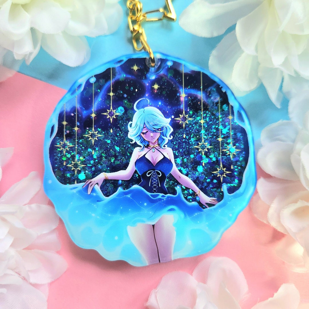 Furina Quicksand Liquid Charm Genshin Impact / Focalors / Keychain ...