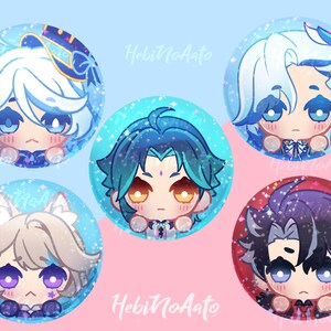 Genshin Impact Star Holo Buttons / Pins / Accessory - Etsy