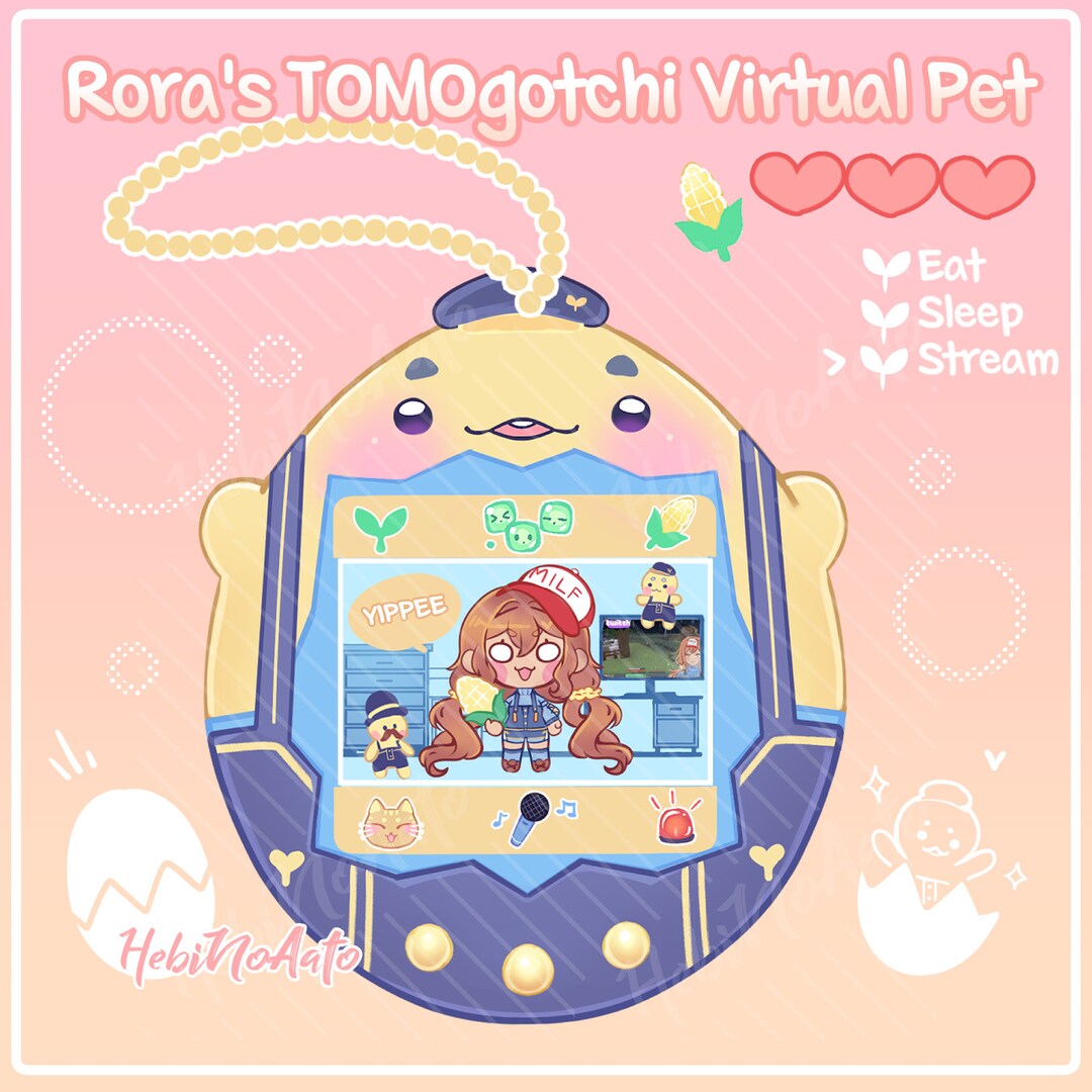 Vtuber Roraatf Tamagotchi Virtual Pet 3d Acrylic Charm / Keychain - Etsy