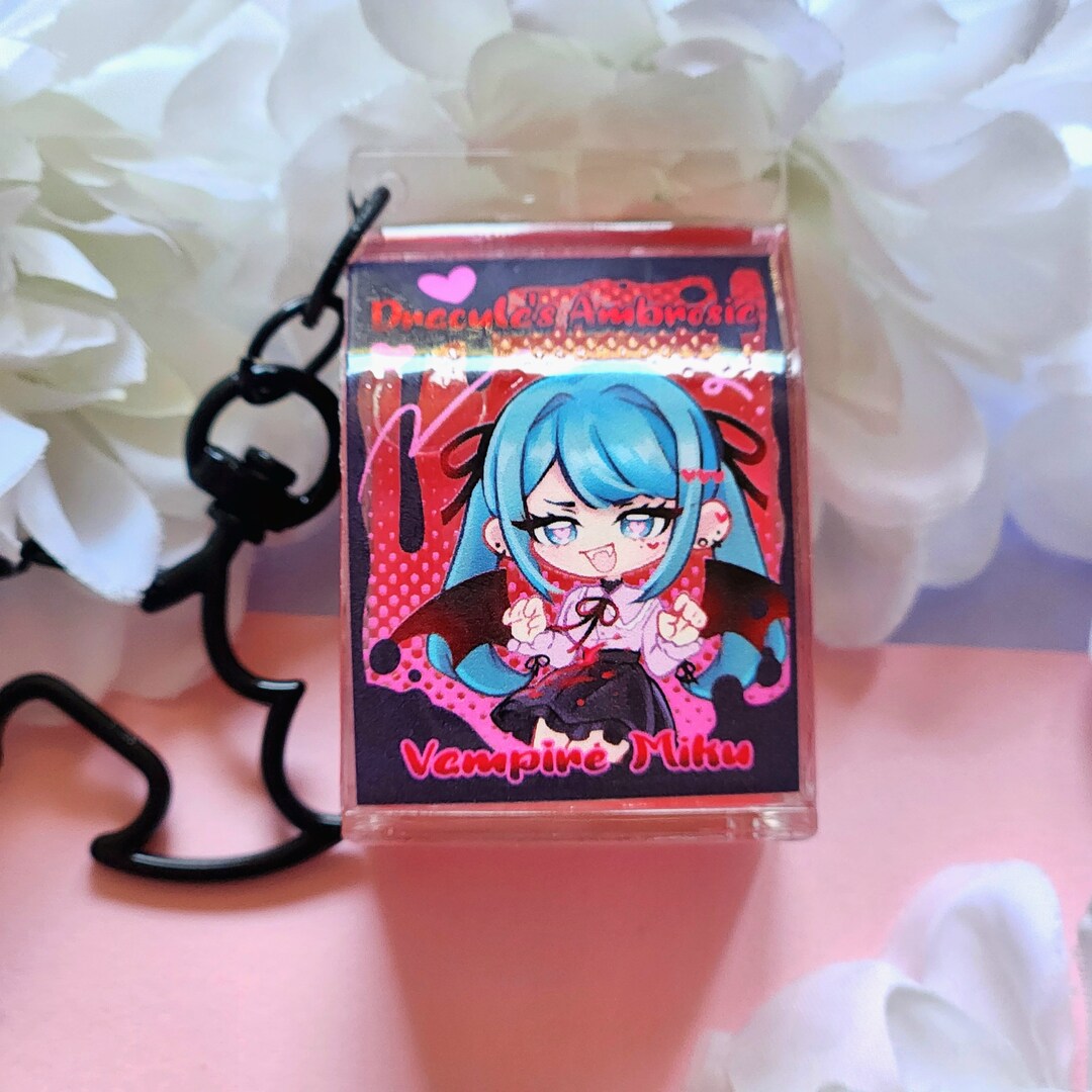 Hatsune Miku 3D Liquid Milk Charm Vampire Miku / Accessory / Keychain ...
