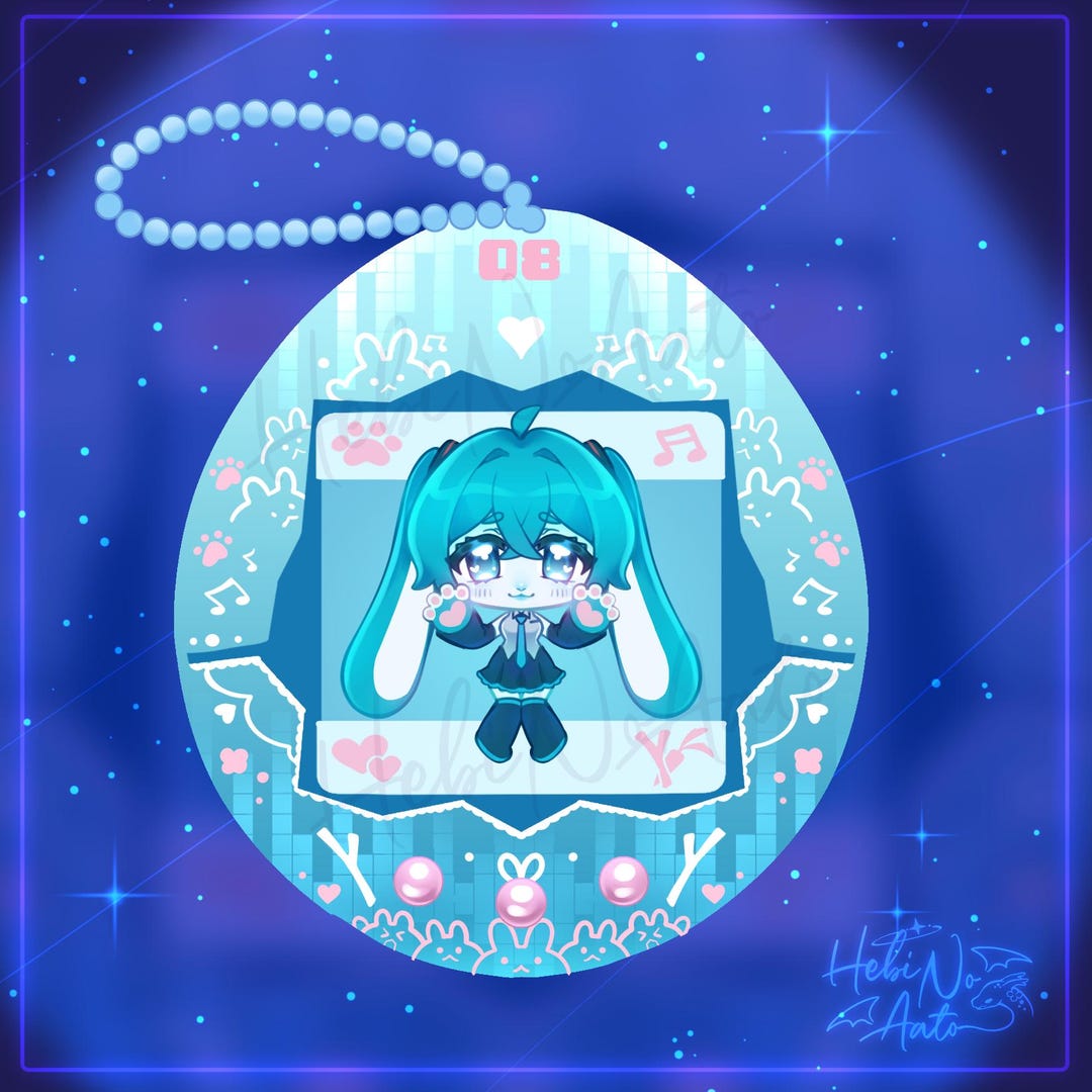 Usamiku Tamagotchi 3D Charm Keychain / Accessory - Hatsune Miku Cosplay ...