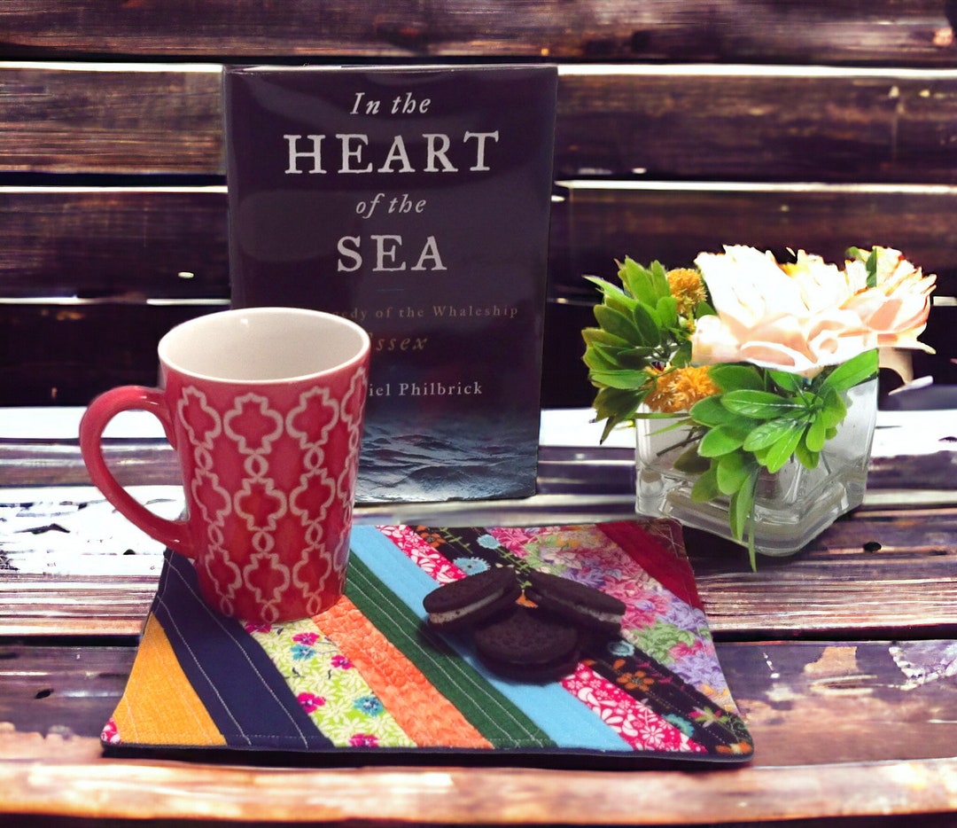 Handmade Scrappy Rustic Mug Rug Coaster - Quilted Delight for Cozy Tea ...
