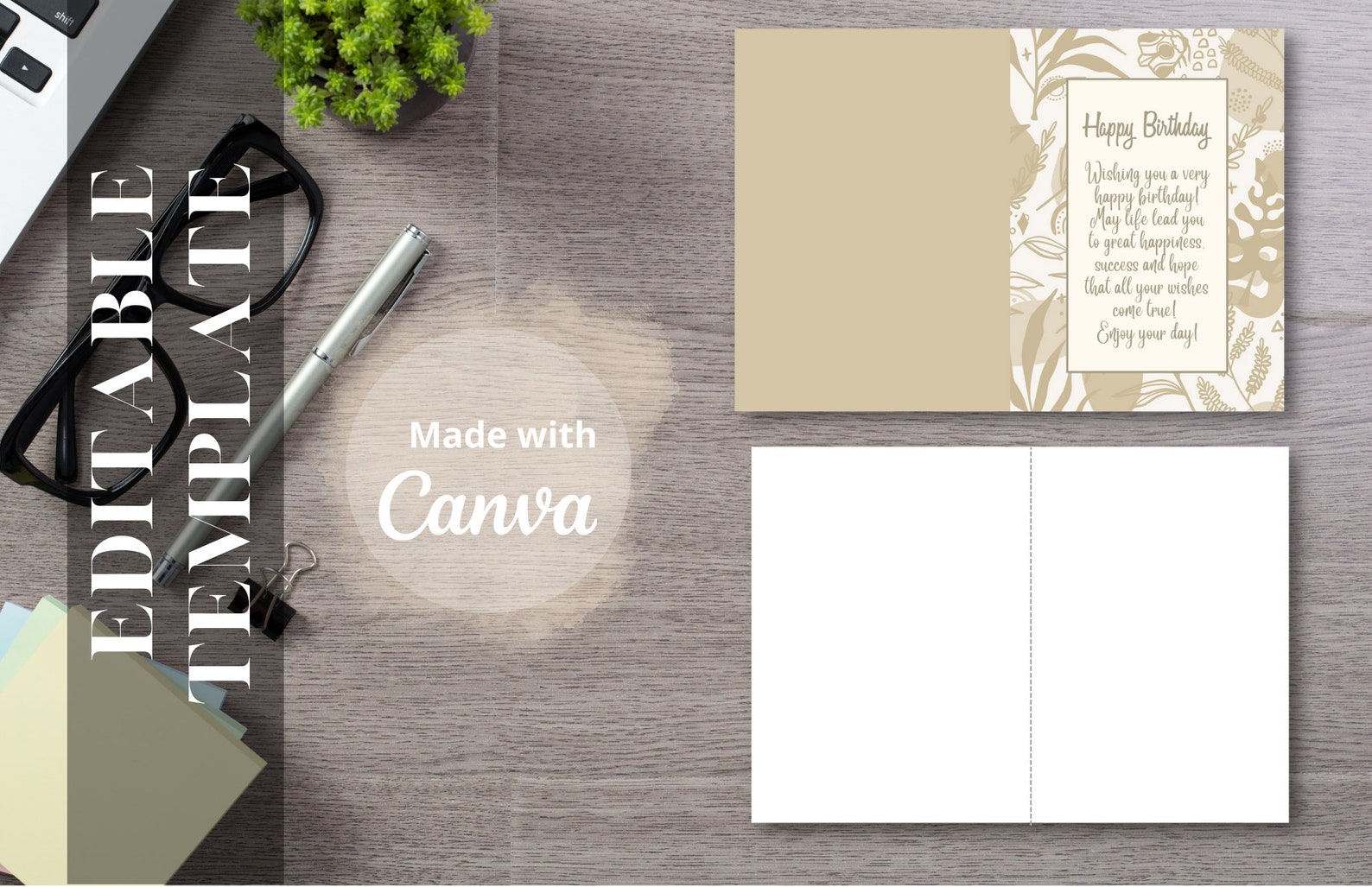 Editable and Printable Templates | Digital Birthday Card | Minimalist ...