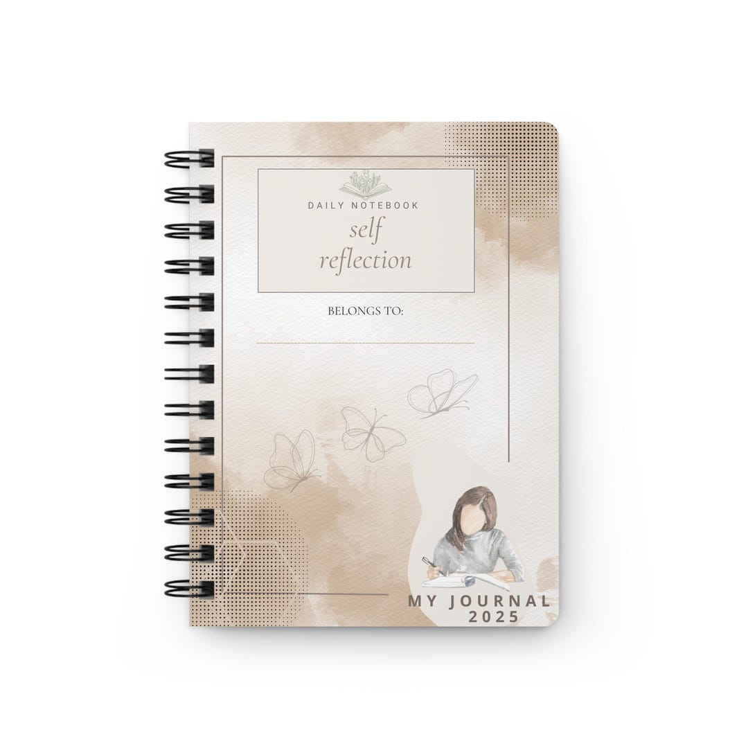 Self Reflection Spiral Journal, Daily Writing Notebook, Inspirational ...