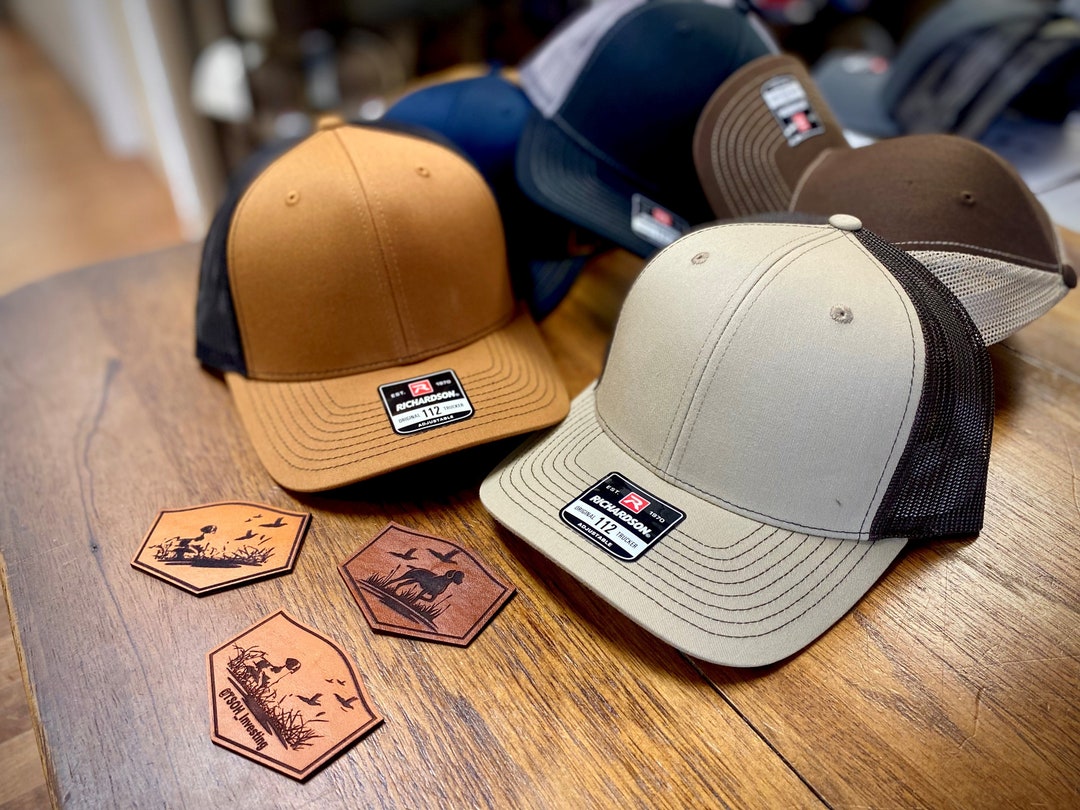 Pheasant Design Personalized/ Pick Your Breed Hunting Dog Leather Patch Hat, Laser Engraved ...