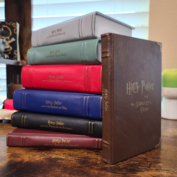 Leather Bound Harry Pottter Books - Etsy