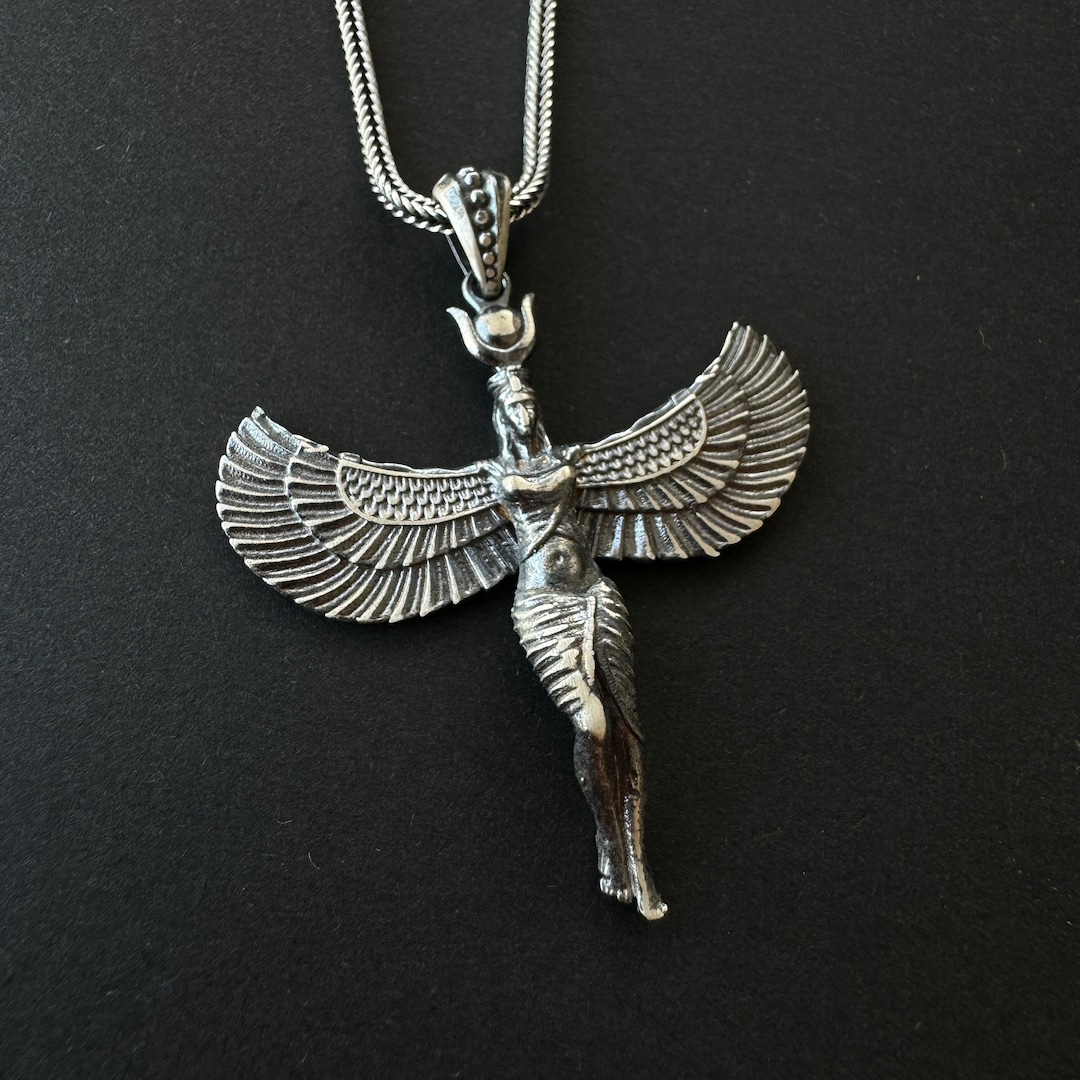 Goddess ISIS Necklace, 925 Sterling Silver Ancient Egyptian Goddess ...