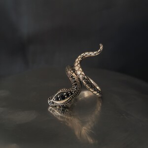 Oriental Snake Ring, 925 Sterling Silver Witchy Jewelry, Hecate's ...