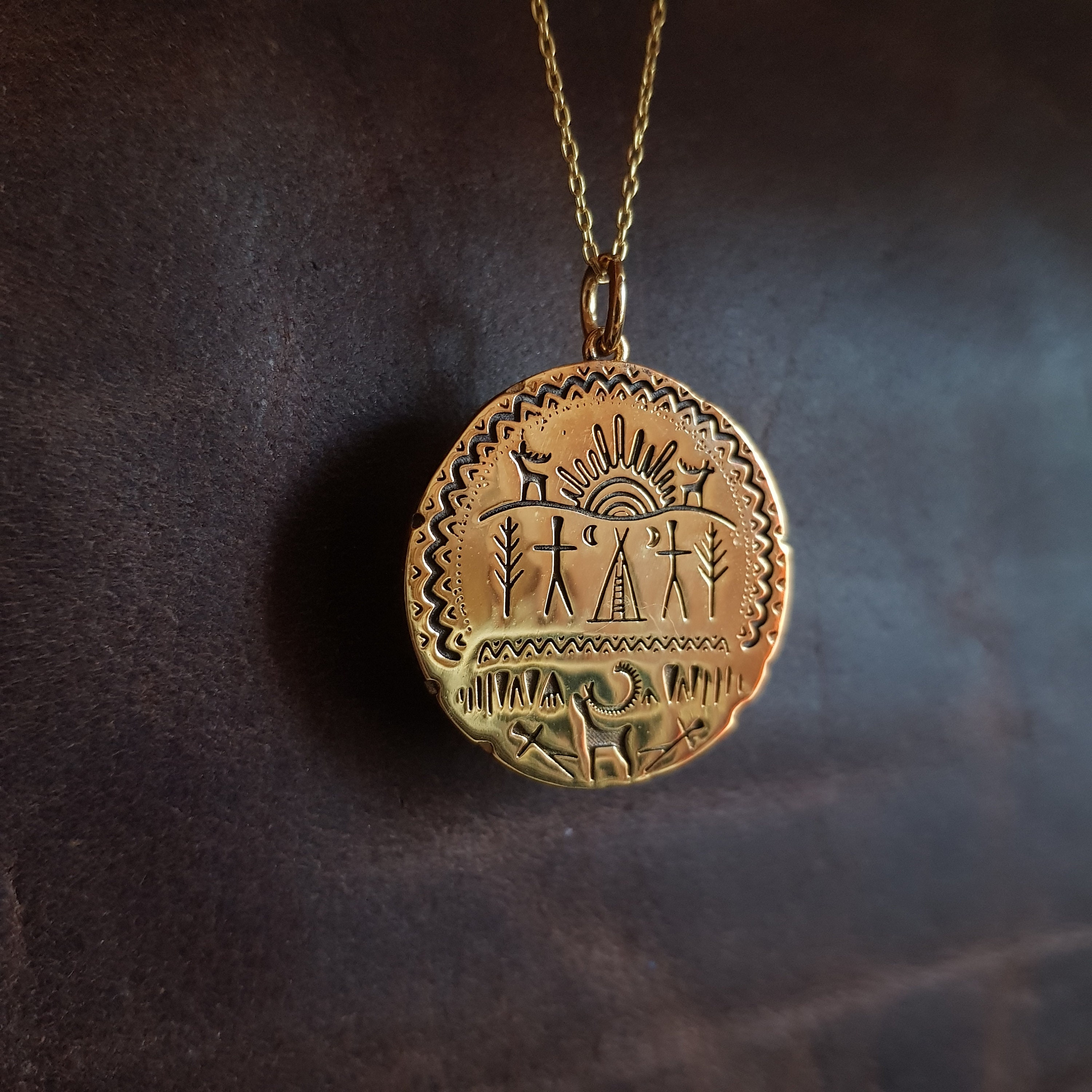 SHAMAN Medallion, 925k Sterling Silver Shaman Necklace, Pagan Talisman ...