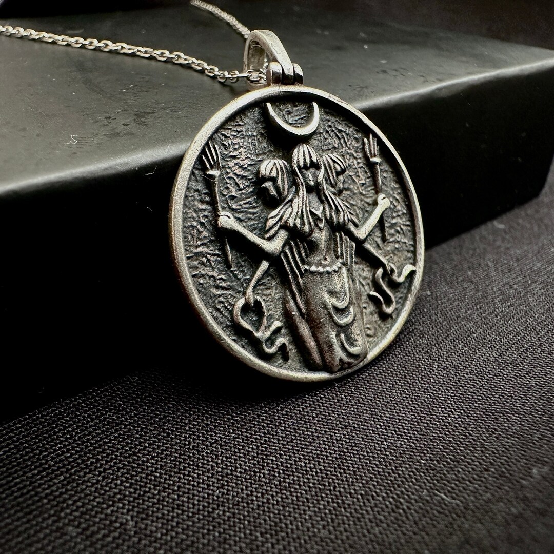 Hecate Necklace, 925 Sterling Silver Witchcraft Jewelry, Goddess ...