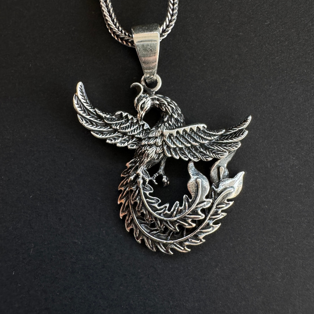 Phoenix Necklace, 925 Sterling Silver Greek Mythology Bird, Dragon ...