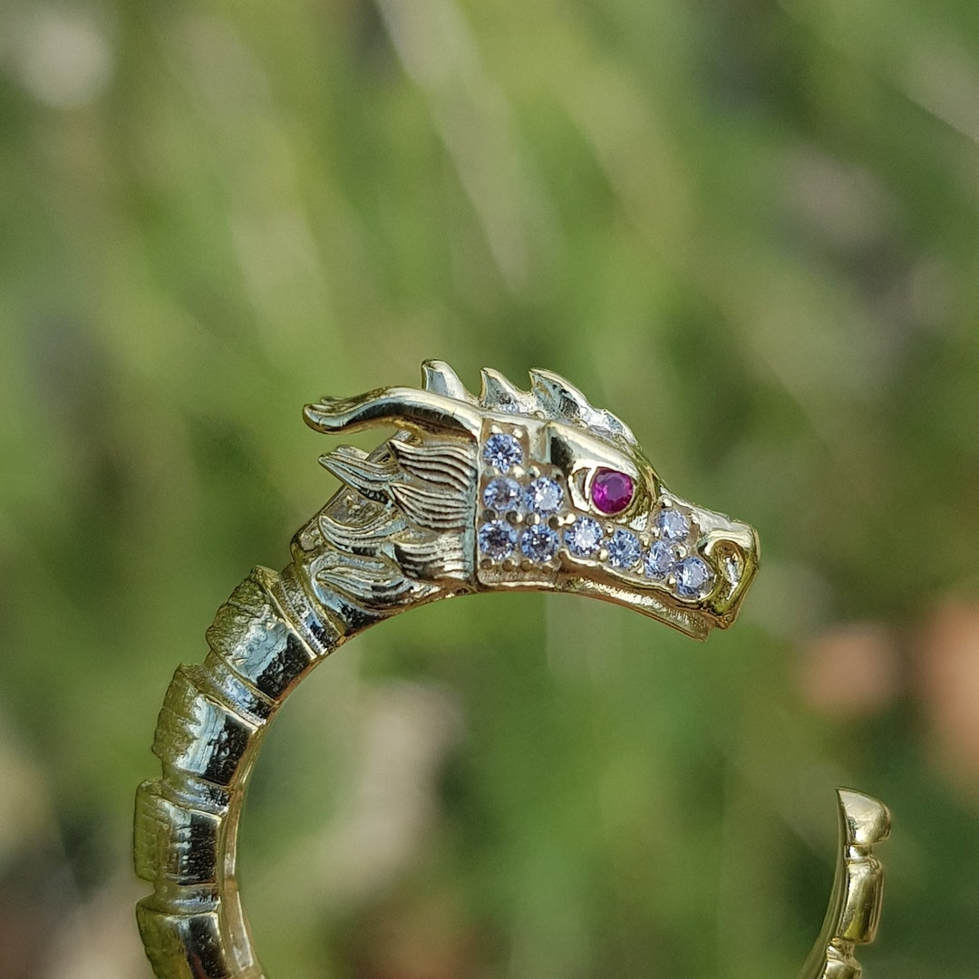 DRAGON Ring, 925k Sterling Silver Dragon Eye Ring, Game of Thrones ...