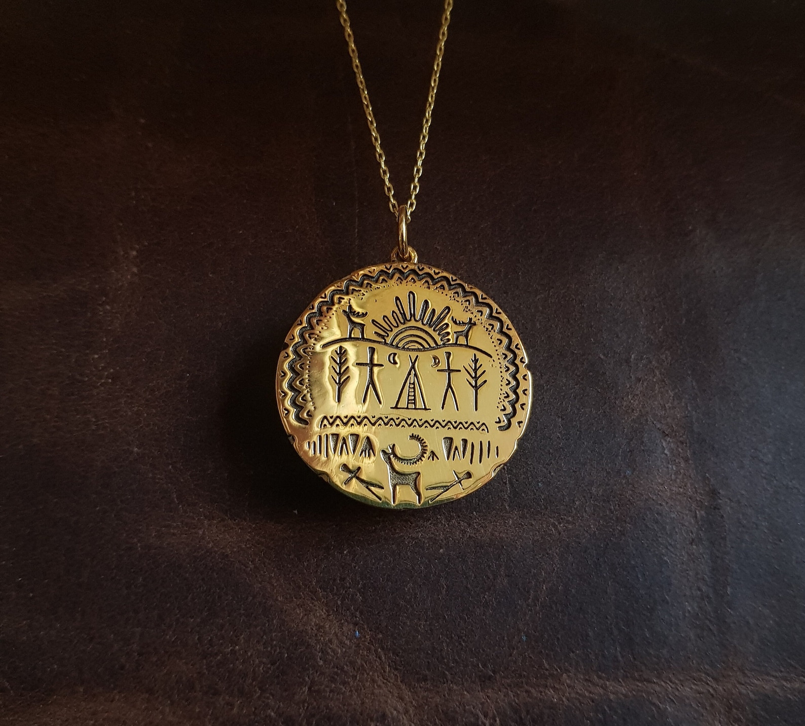 SHAMAN Medallion, 925k Sterling Silver Shaman Necklace, Pagan Talisman ...